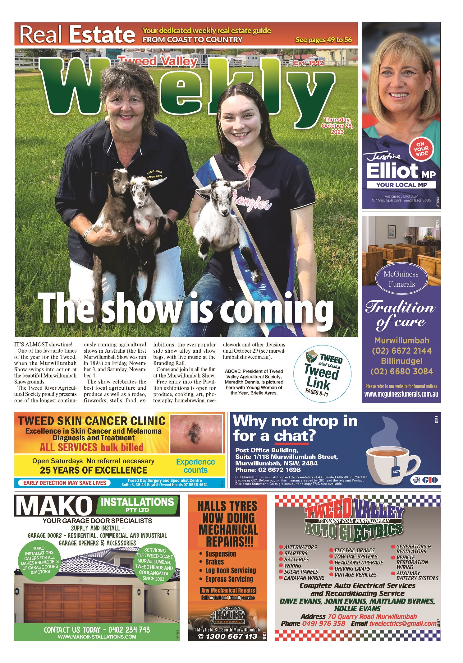 Tweed Valley Weekly, October 26, 2023 - Tweed Valley Weekly