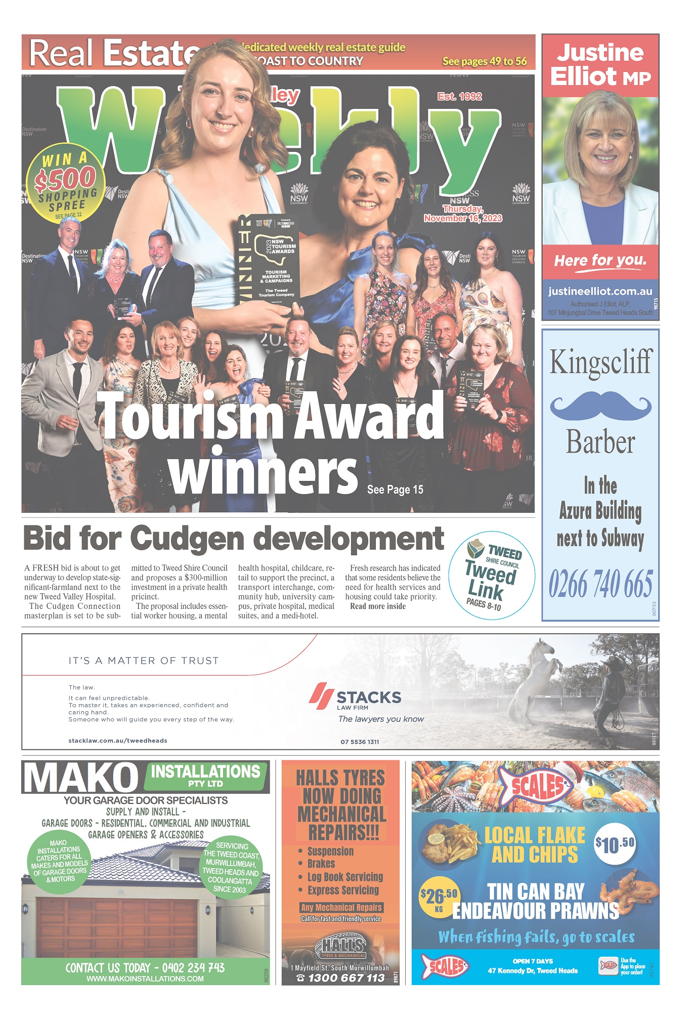Tweed Valley Weekly, November 16, 2023 - Tweed Valley Weekly